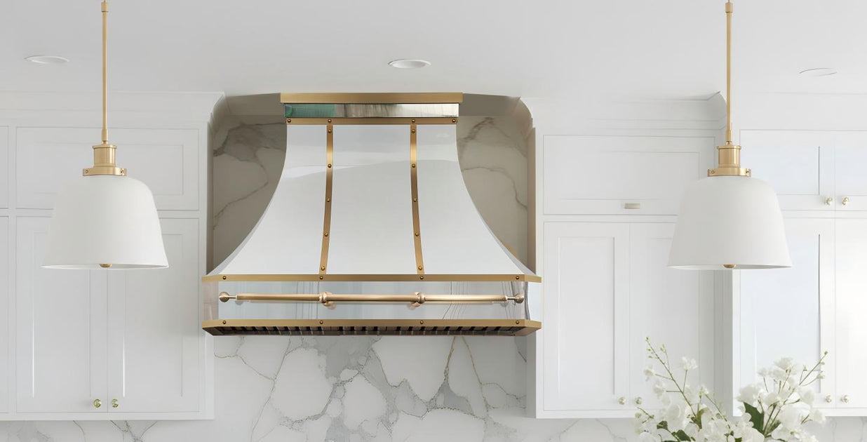 Custom Range Hood Details: Aprons, Straps & Rivets, Curves, Clipped Co ...