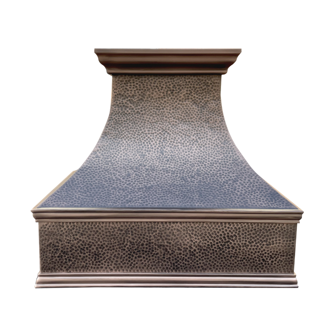 Copper Wall Mount Range Hood with 30'' Internal Hood Ventilation 30" W ...