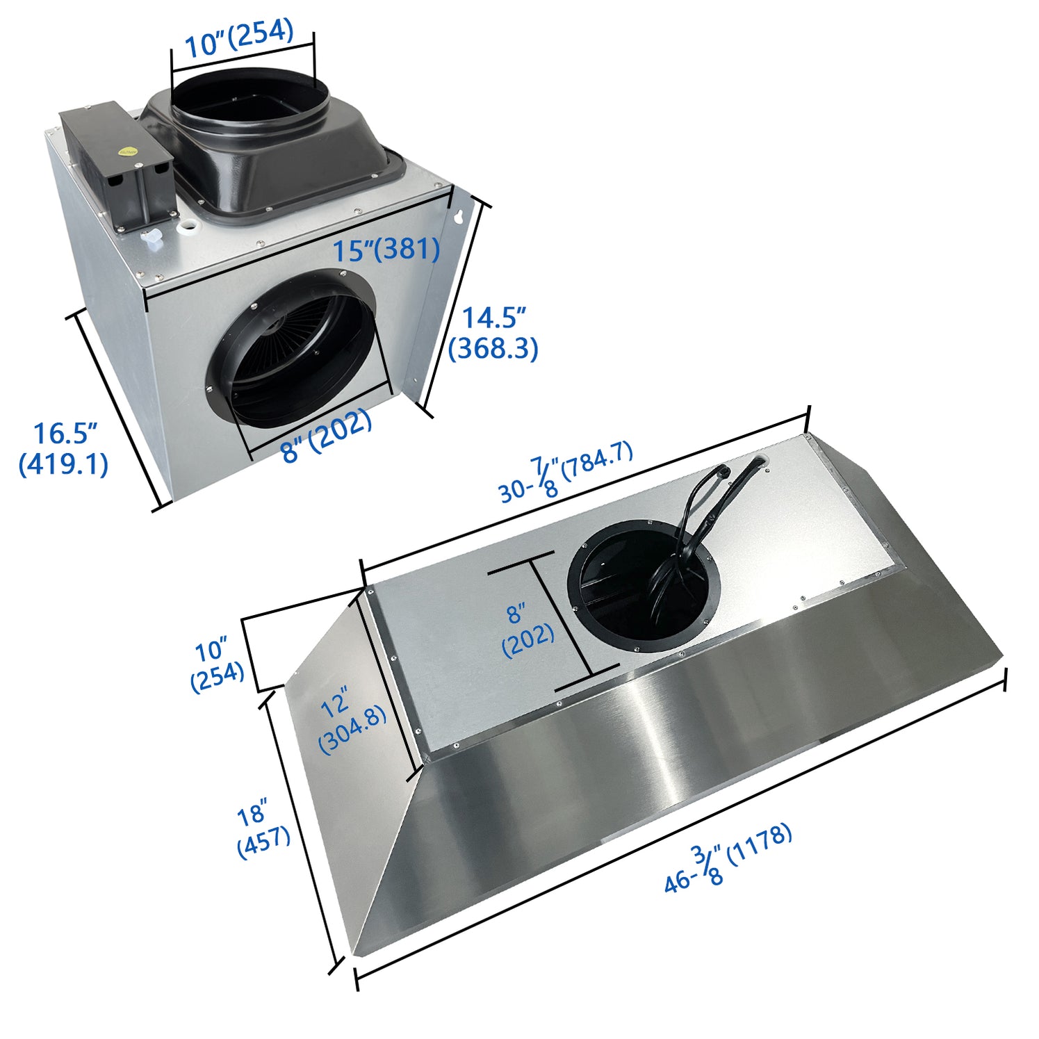 Hood Insert With Remote Blowers — Rangehoodmaster