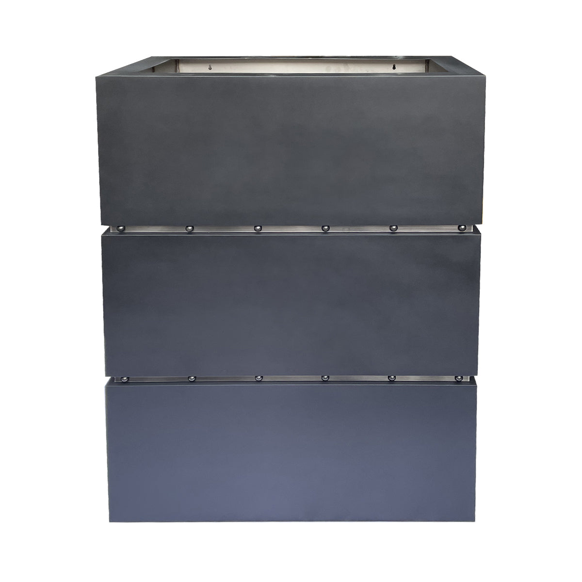 RHM Box Shaped Custom Copper Kitchen Hood with Straps and Rivets VH05 ...