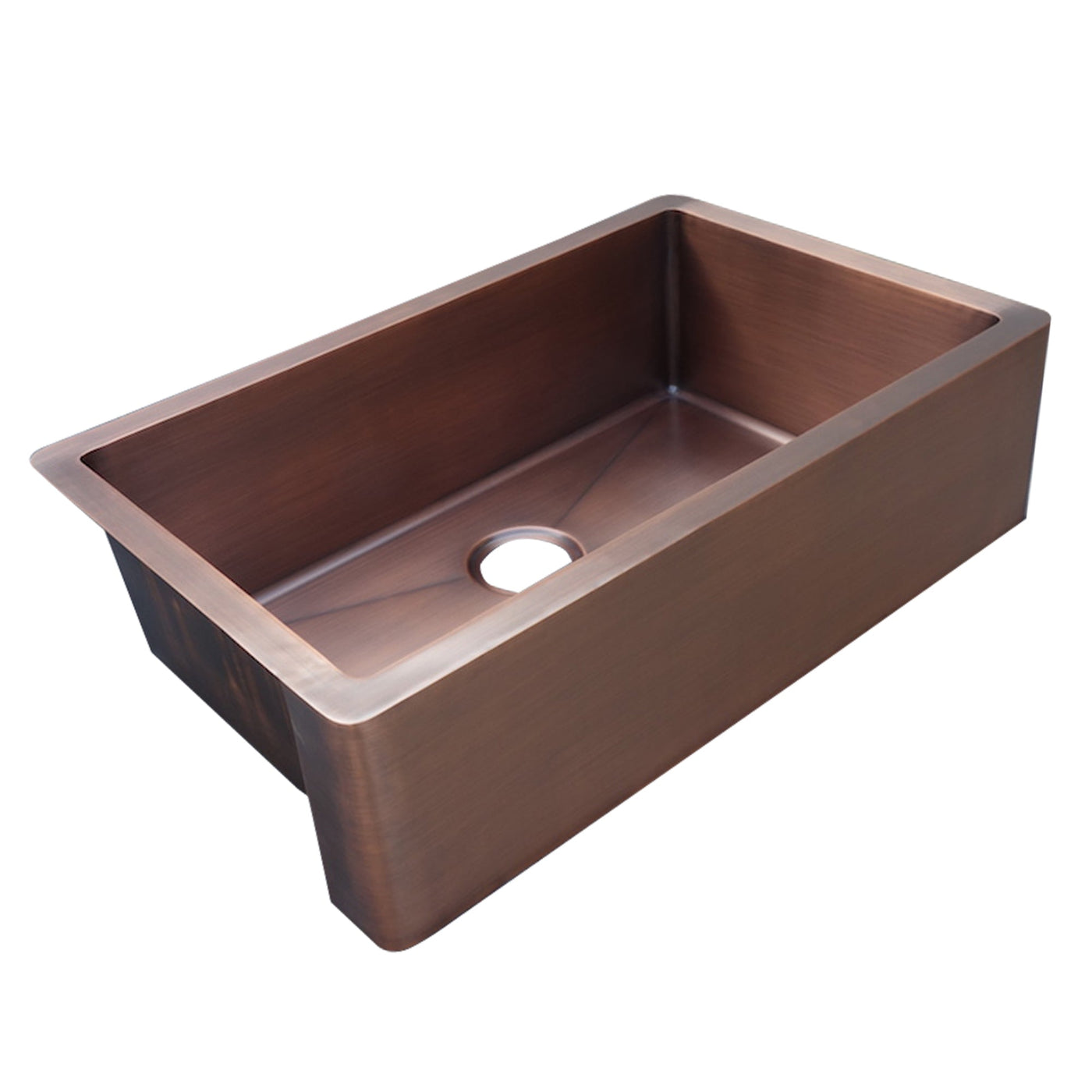 Single Bowl Copper Apron-Front Kitchen Sink - Copper Tailor ...