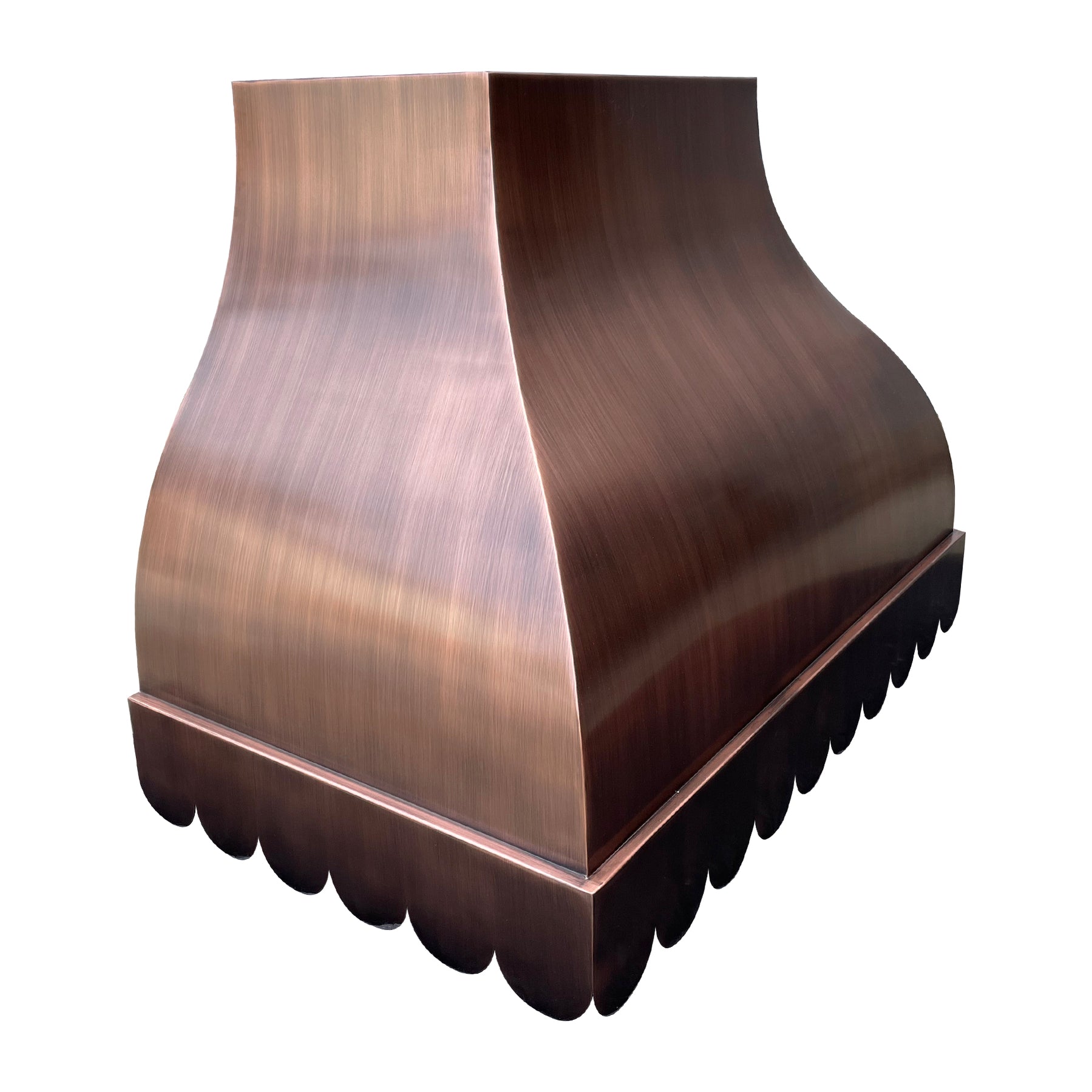RHM Custom Scalloped Copper Range Hood CT-VH50-2 — Rangehoodmaster