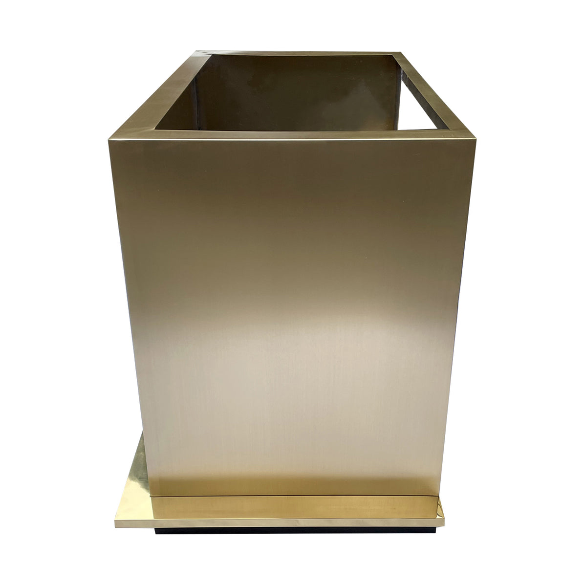 RHM Custom Brushed Brass Box Shape Range Hood SH36-BS — Rangehoodmaster