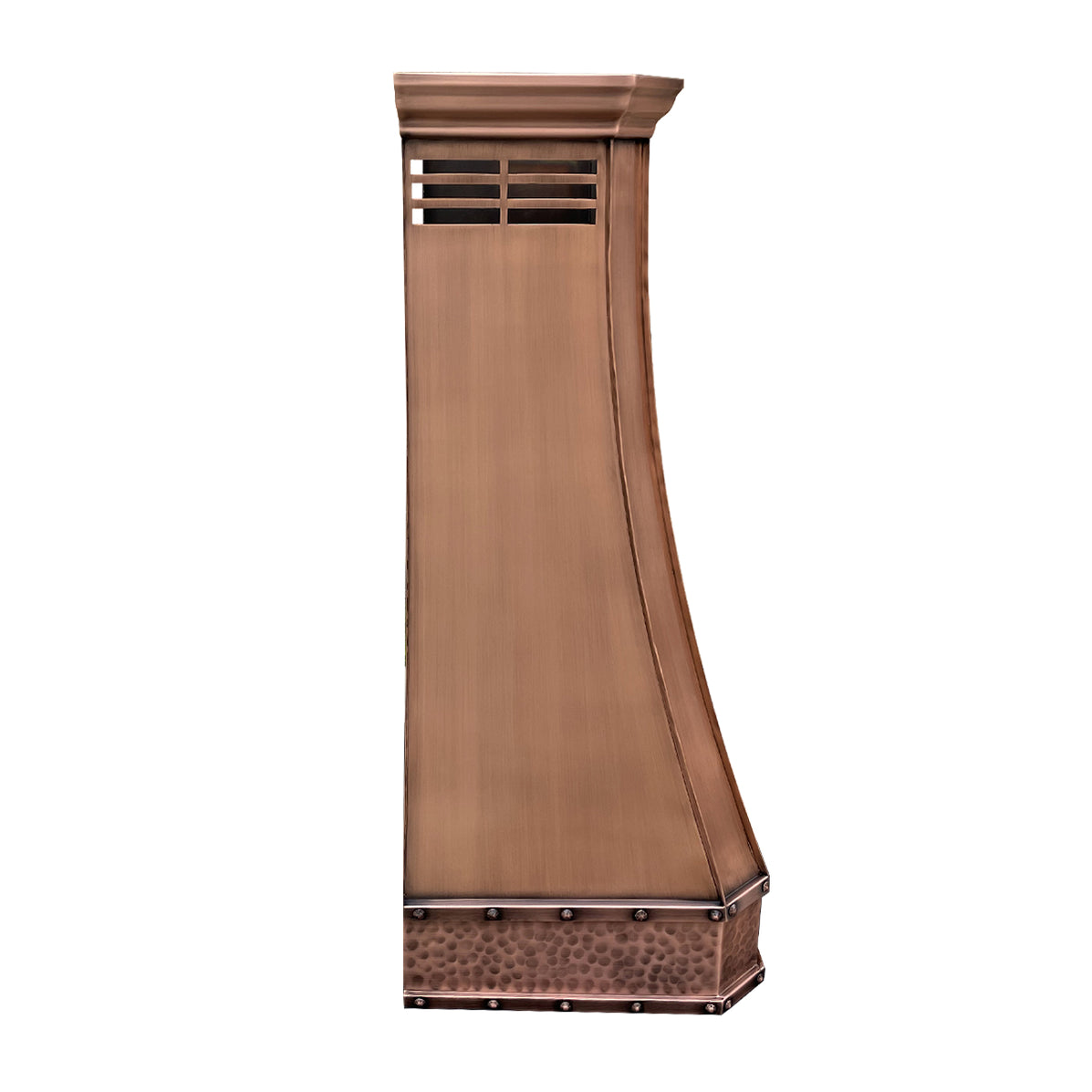 RHM Custom Antique Copper Vintage Hood with Hammered Apron CT-VH03BD ...