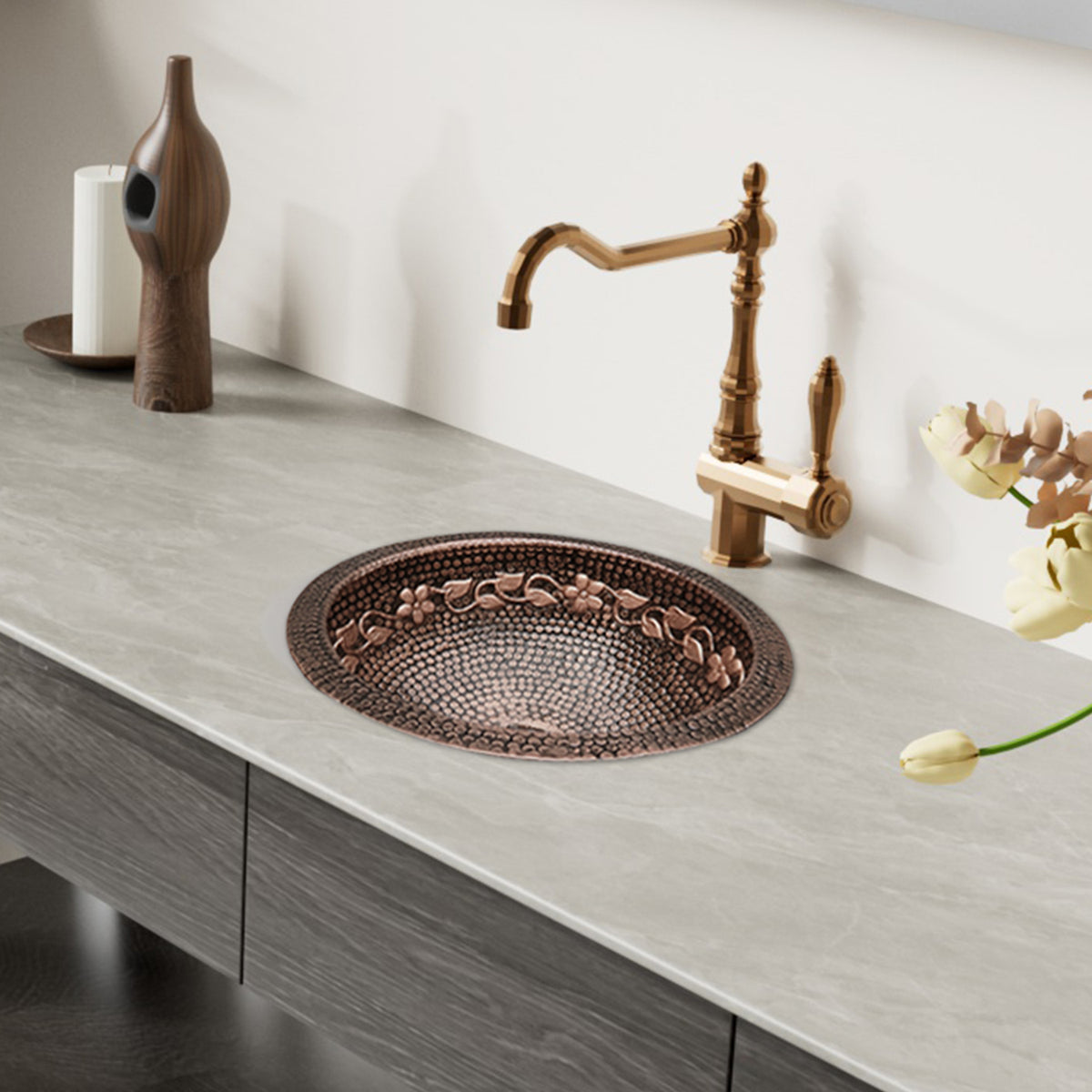 Isabelle° Custom Copper Vessel Sink - Copper Tailor — Rangehoodmaster