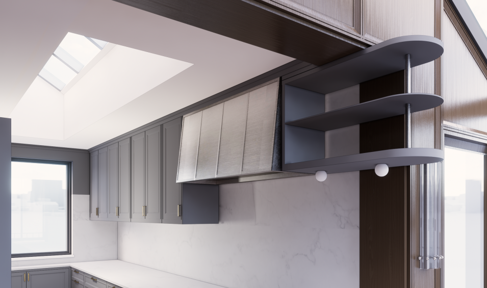 RHM Sloped Handcrafted Stainless Steel Custom Vent Hoods for Jaden ...