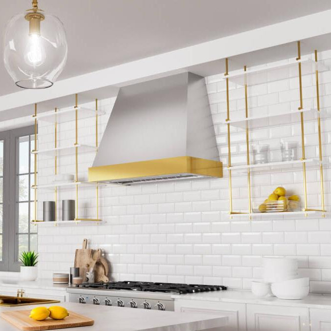 Angled Brushed Stainless Steel Custom Range Hood SH31-BT-SAH ...