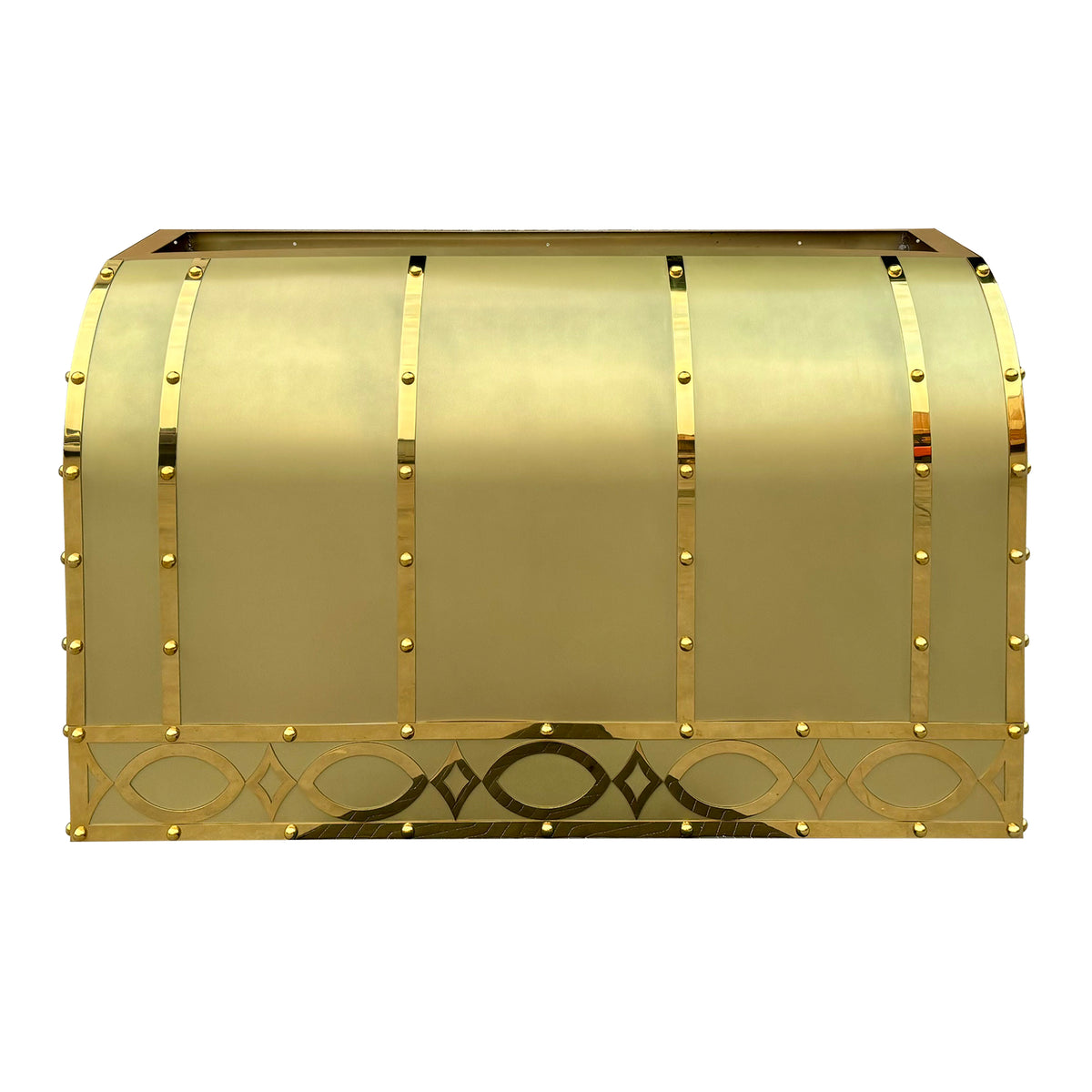 RHM Barrel Shaped Brass Custom Range Hoods with straps SH9-BS2 ...