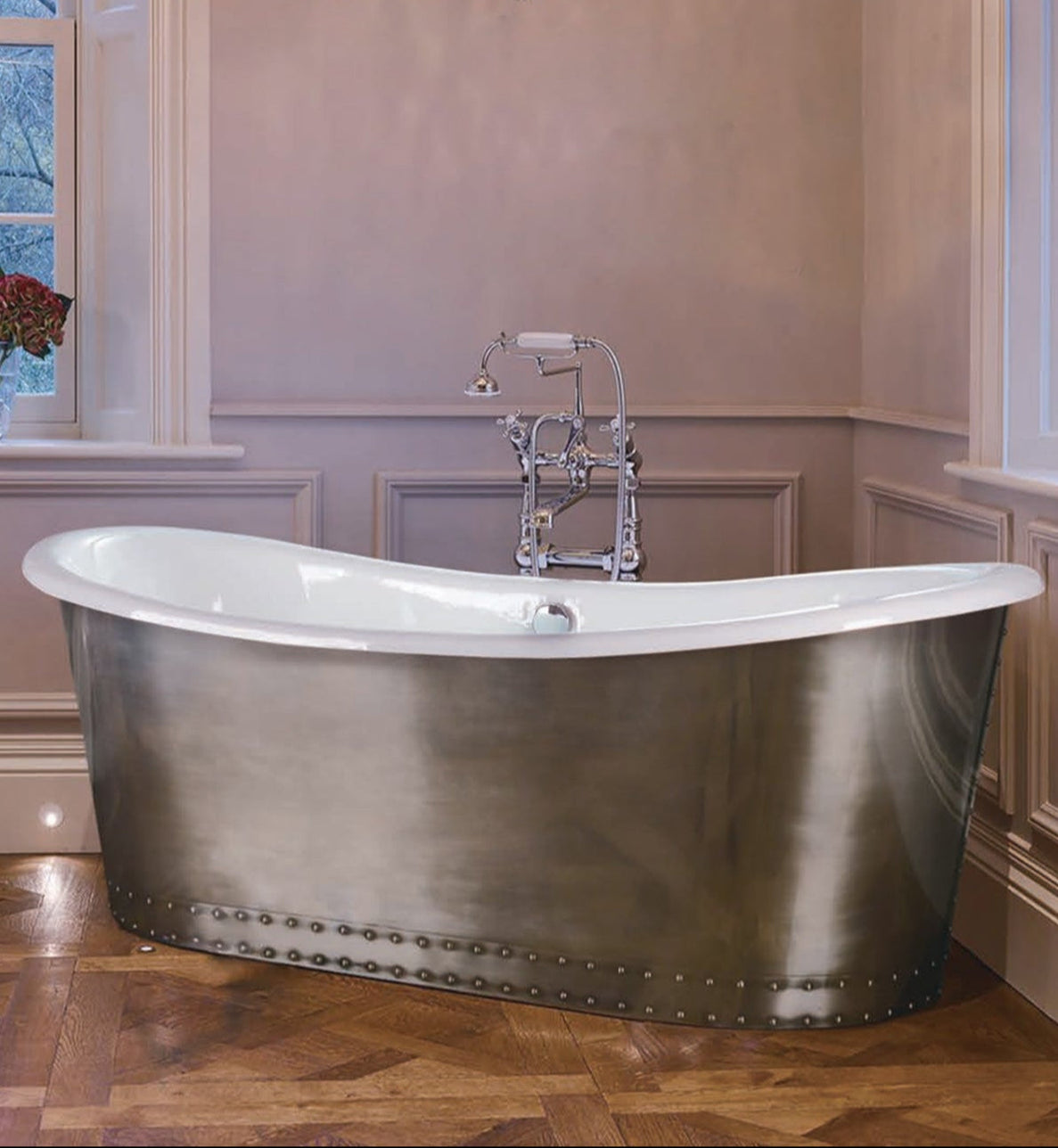 RHM Cast Iron Double Ended Stainless Steel Bathtub Custom Handmade RM ...