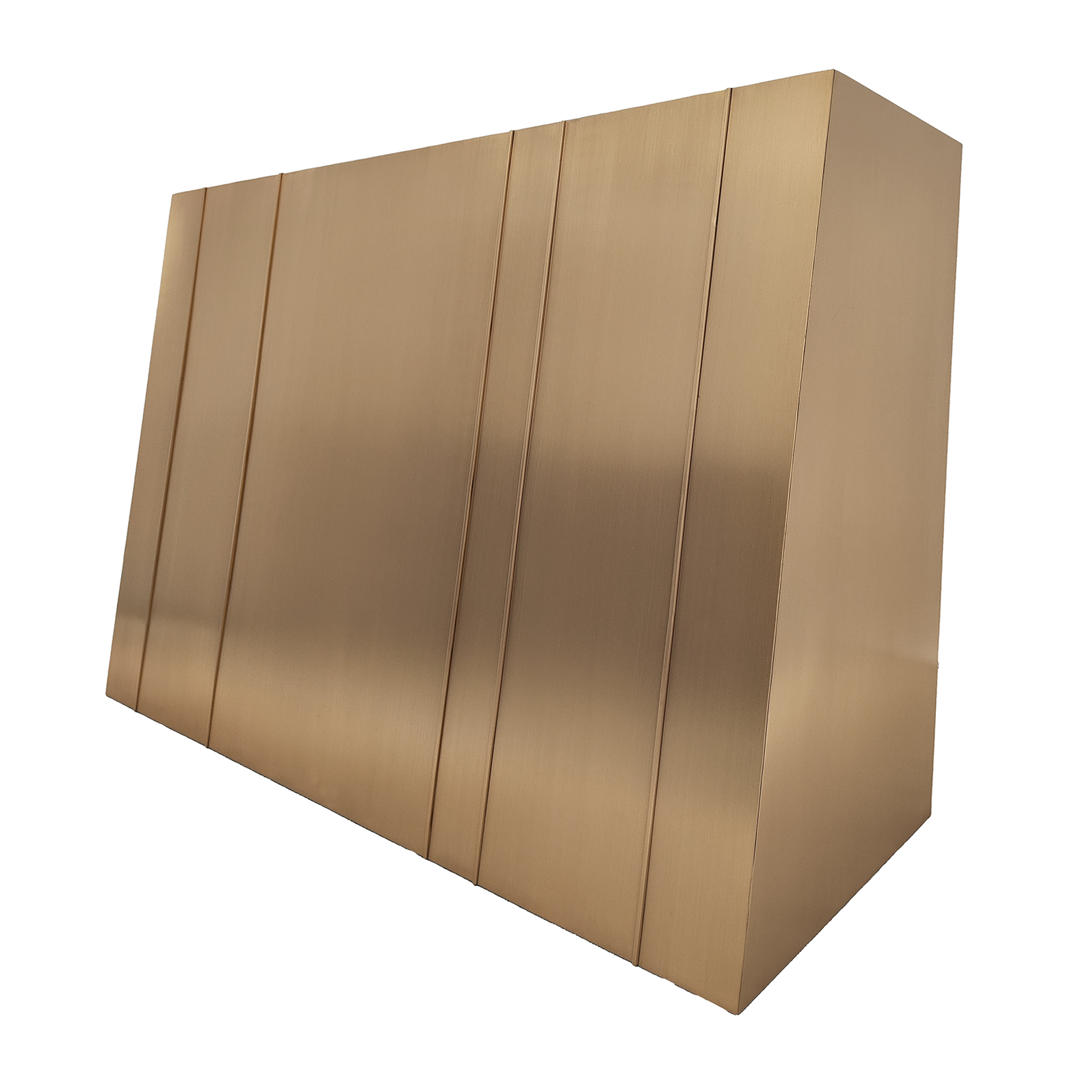 RHM Sloped Handcrafted Brushed Brass Custom Vent Hoods SH11-4TRL-BR ...