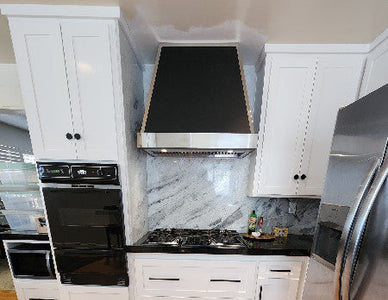 RHM Taper Stainless Steel Custom Kitchen Vent Hood with Mirror Silver ...