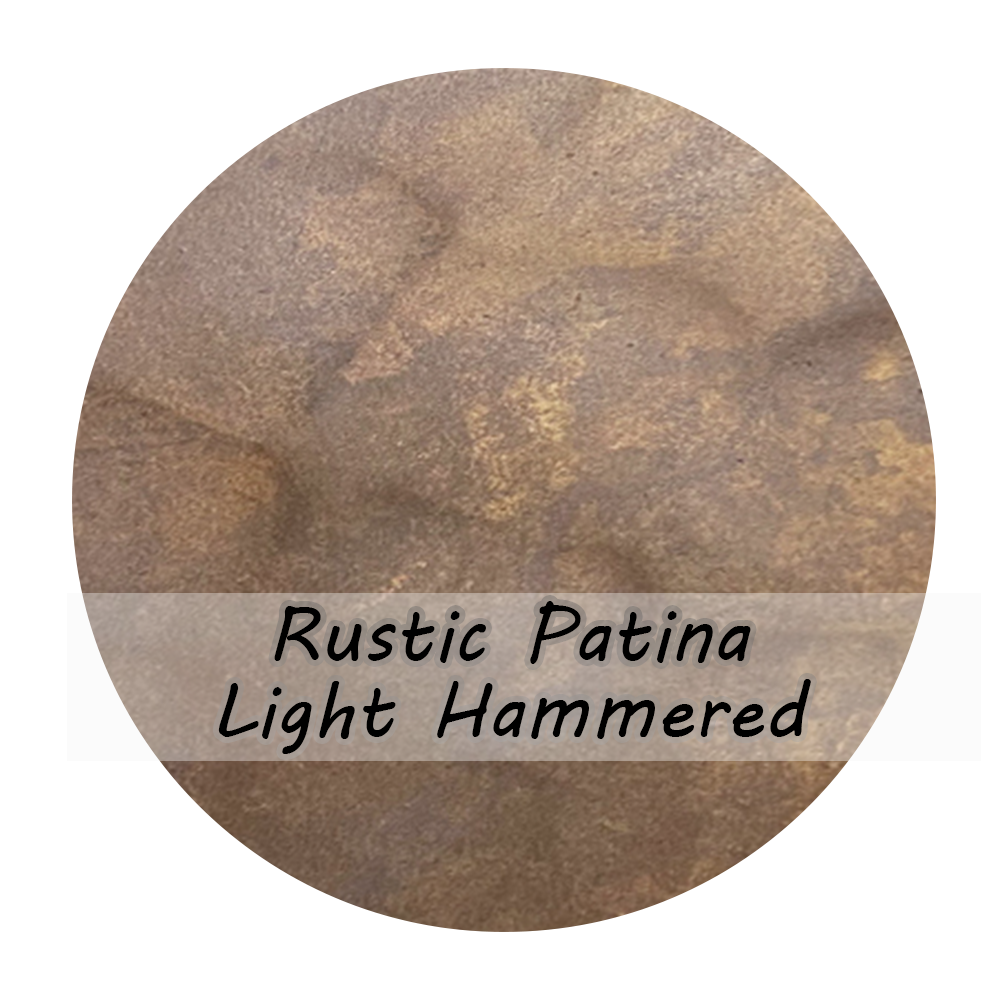 Copper Sample Rustic Patina Light Hammered Texture — Rangehoodmaster