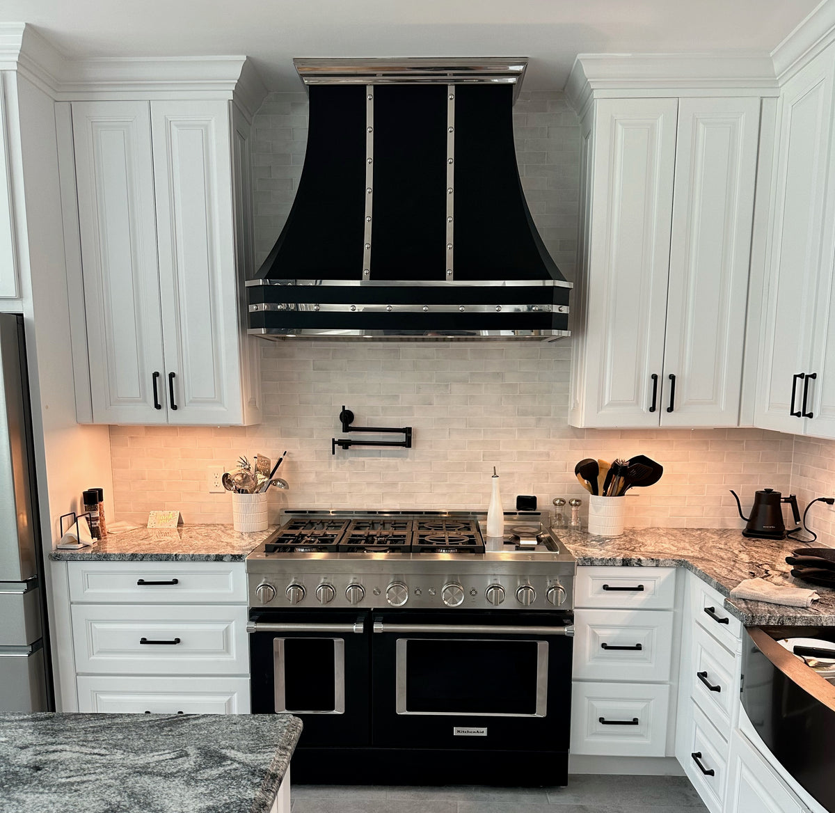 RHM Sweep Stainless Steel Custom Range Hood with Mirror Bands SH3-C2ST ...