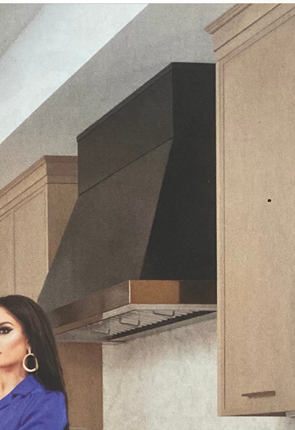 Stainless Steel Custom Kitchen Hood with band for Aman — Rangehoodmaster