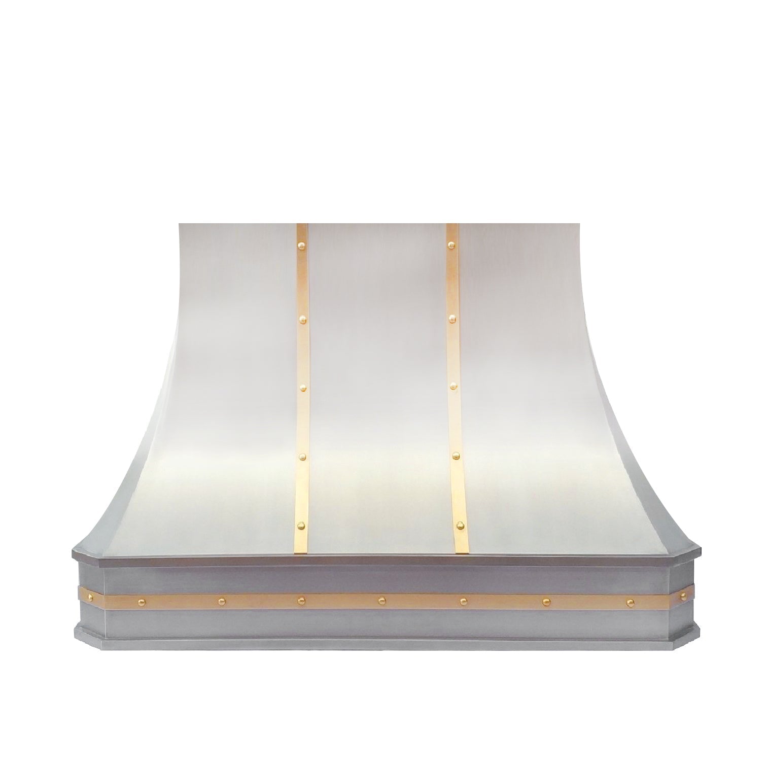 RHM Sweep Stainless Steel Custom Range Hood with Metal Bands H3 for Vi ...