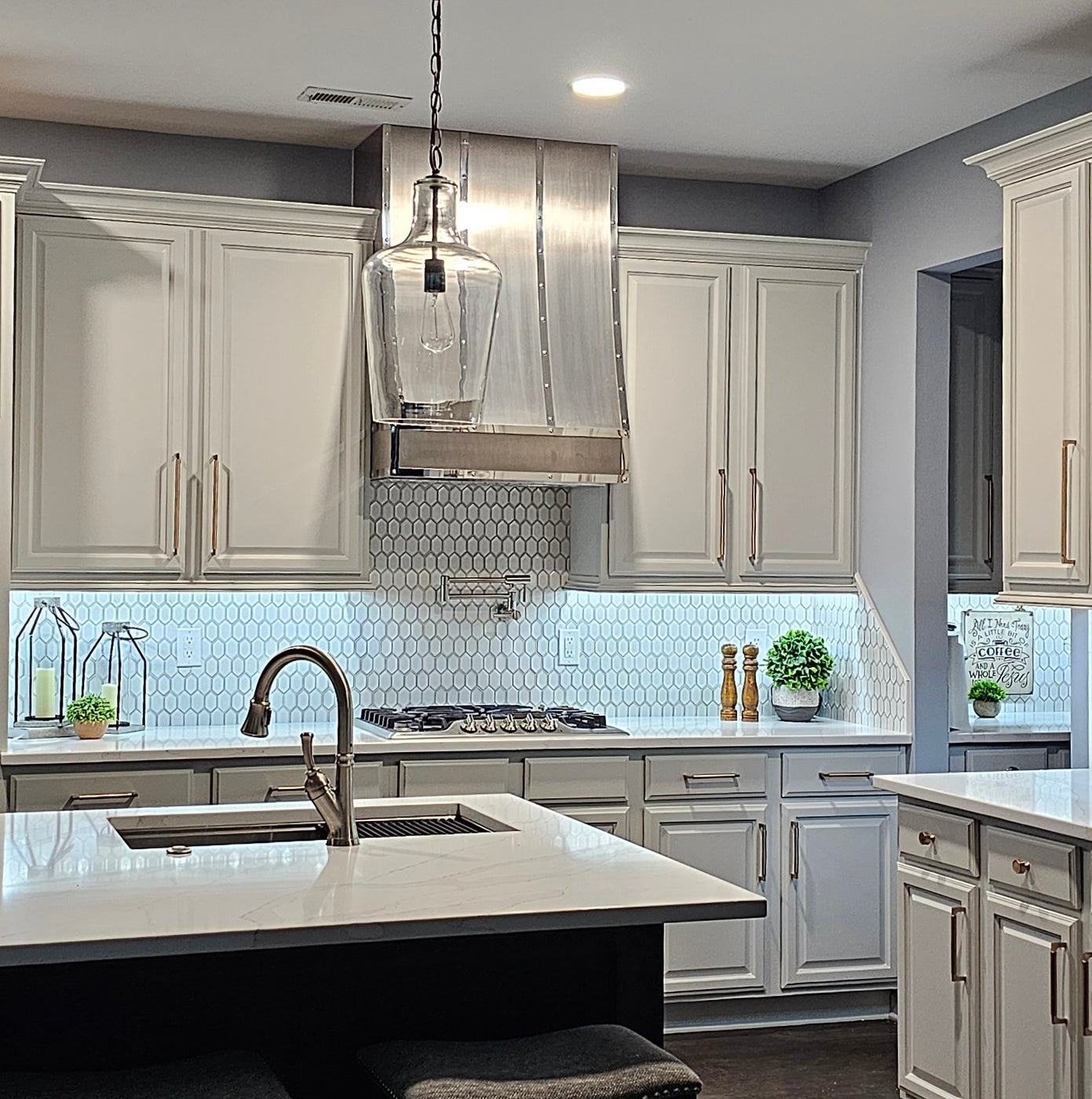 RHM Stainless Steel Custom Slope Kitchen Hoods H8-4TR-BK for Brian ...