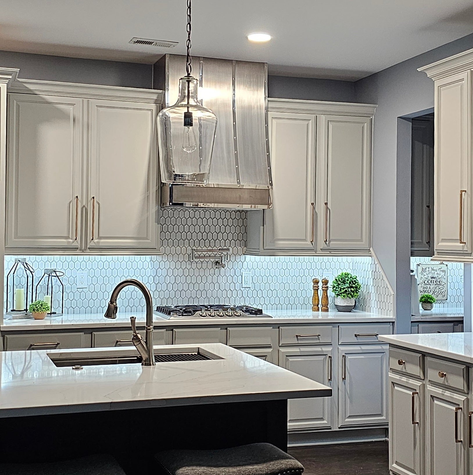 RHM Stainless Steel Custom Slope Kitchen Hoods H8-4TR-BK for Brian ...