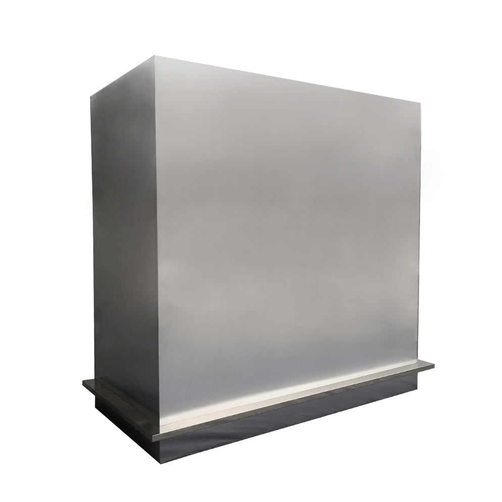 RHM Custom Stainless Steel Box Shape Range Hood with 3D Brass Bands SH ...