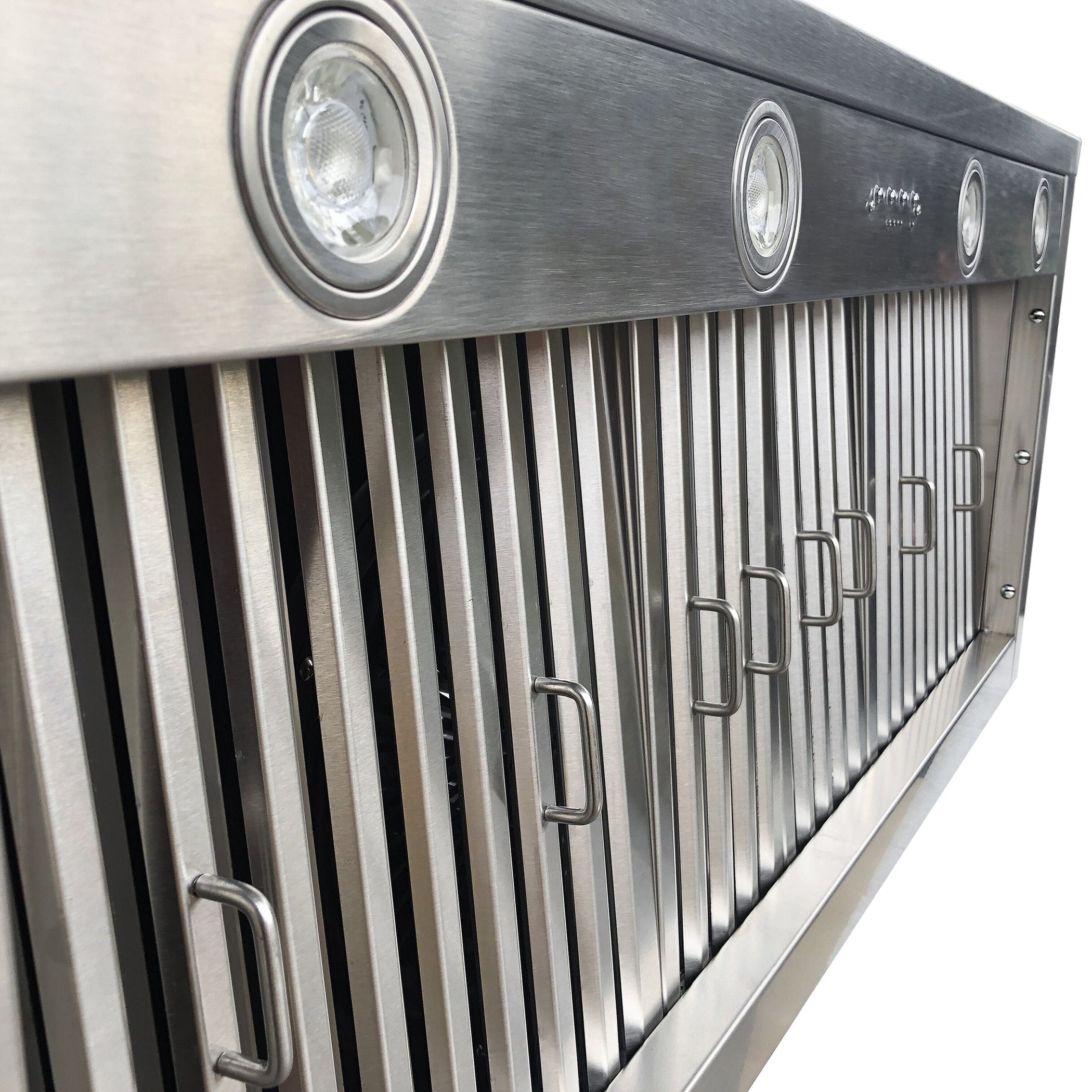 RHM Custom Stainless Steel Box Shape Range Hood with 3D Brass Bands SH ...