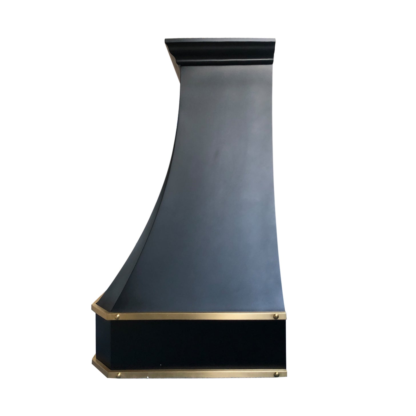 RHM Black and Gold Matte Stainless Steel Custom Vent Hoods with Cut Of ...