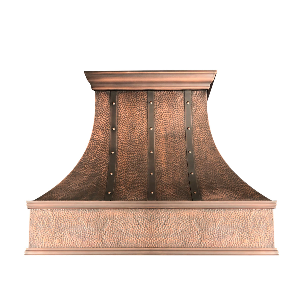 Hand Hammered Antique Copper Kitchen Hood for Tamra — Rangehoodmaster