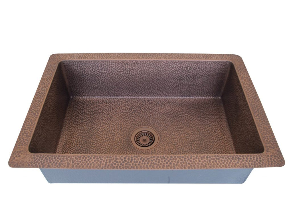 Single Bowl Copper Undermount Kitchen Sink - Copper Tailor ...