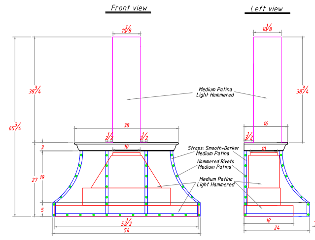 Custom Hood Extension for Monica Rendon — Rangehoodmaster