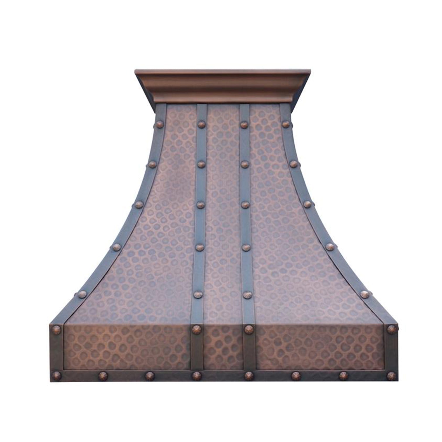 RHM Rustic Curved Copper Range Hood CT-VH06TR-R — Rangehoodmaster