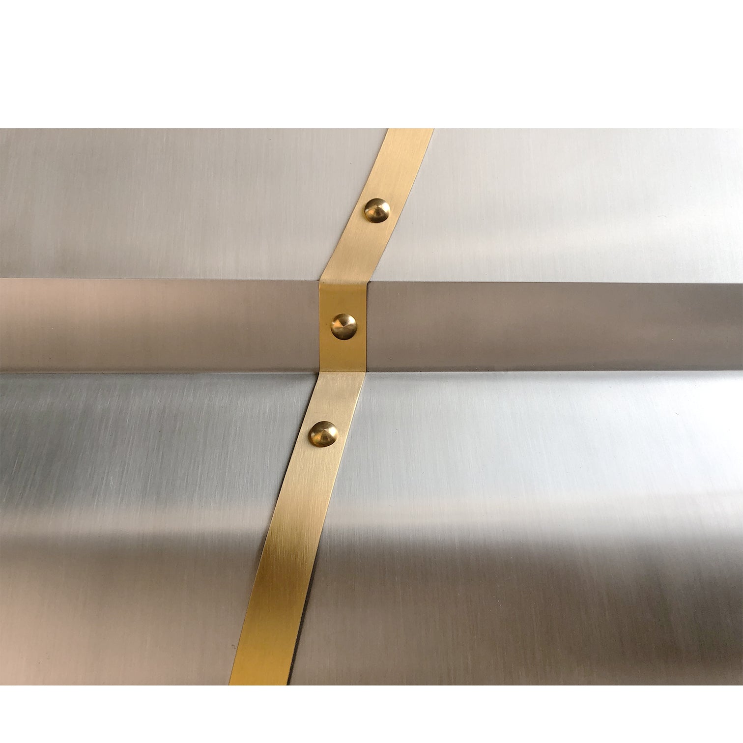 Curved Stainless Steel Custom Range Hoods with Brass Accents for Chris ...