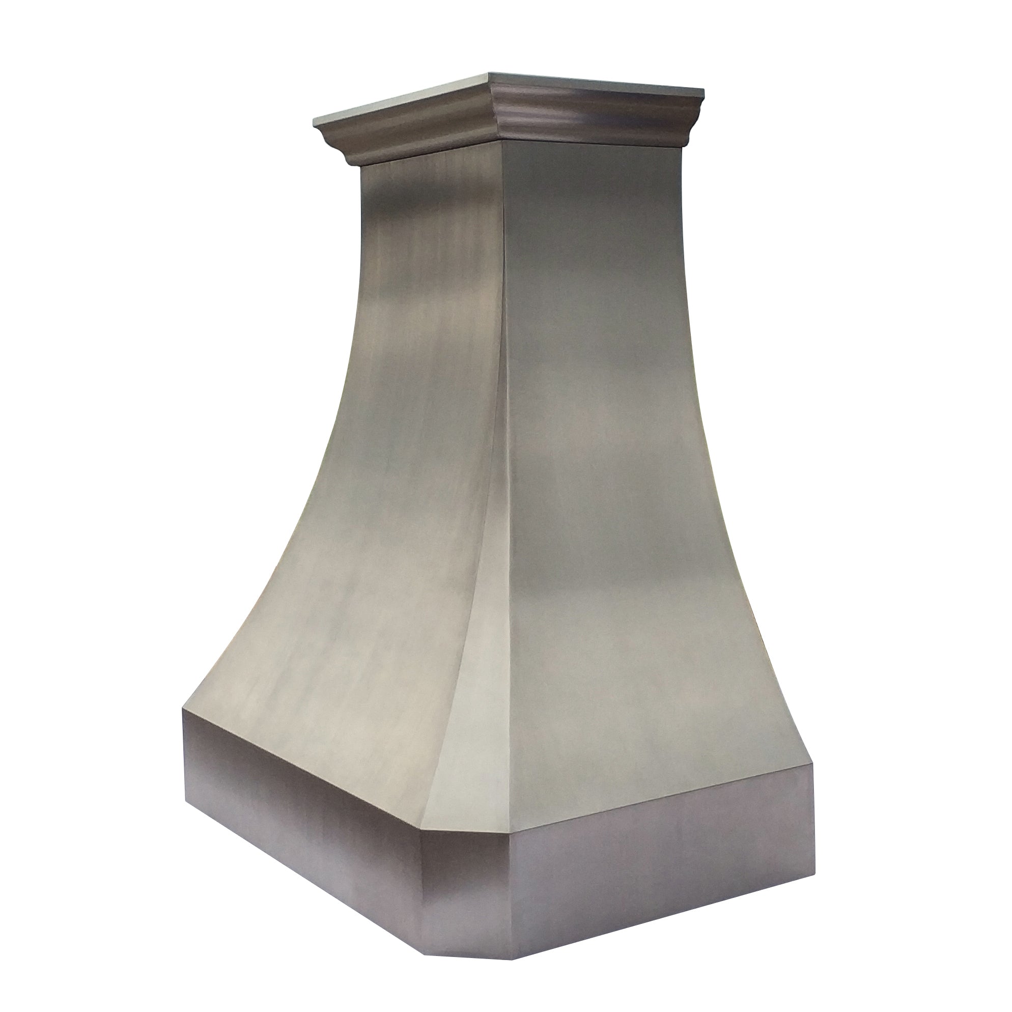 RHM Black Brushed Stainless Steel Custom Kitchen Hood with Cut Off Edg ...