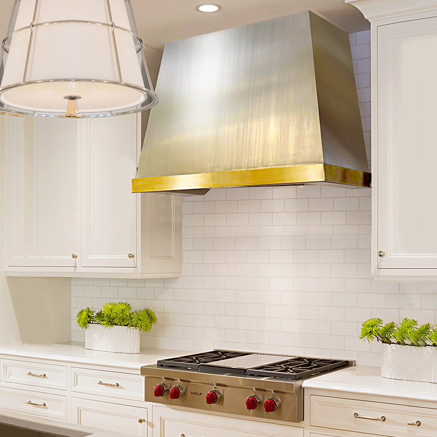 Angled Brushed Stainless Steel Custom Range Hood SH31-BT-SAH ...