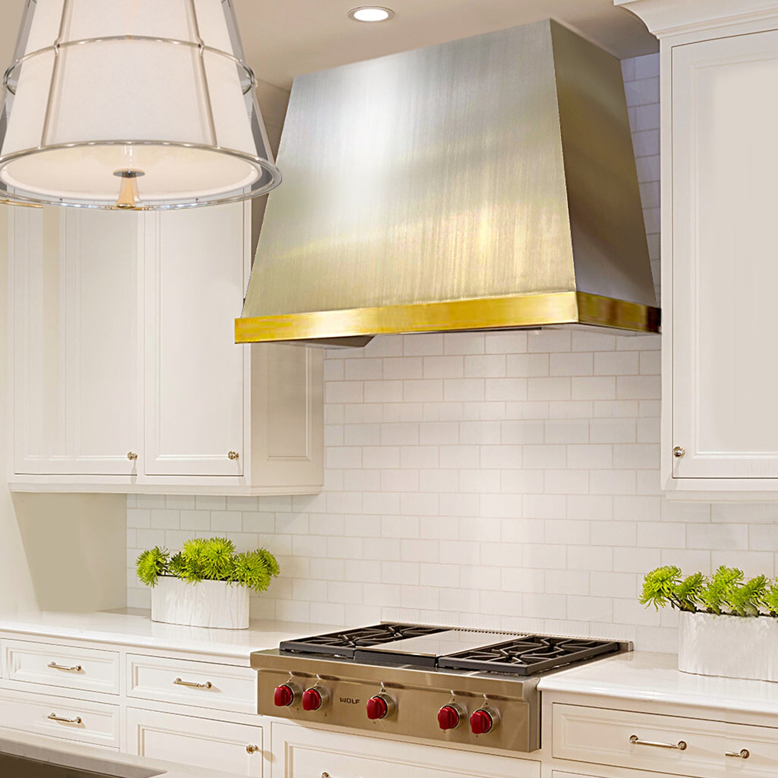 Angled Brushed Stainless Steel Custom Range Hood SH31-BT-SAH ...