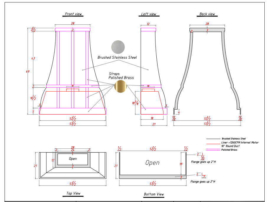 Curved Stainless Steel Custom Range Hoods for Catherine — Rangehoodmaster