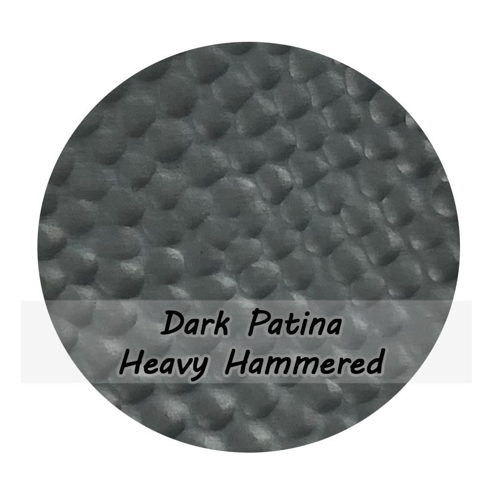 Copper Sample Dark Patina (Oil Rubbed Bronze) Heavy Hammered Texture ...