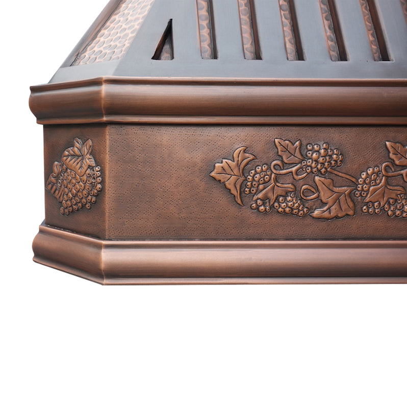 RHM Premier Copper Range Hood with Crown CT-VH14TA — Rangehoodmaster