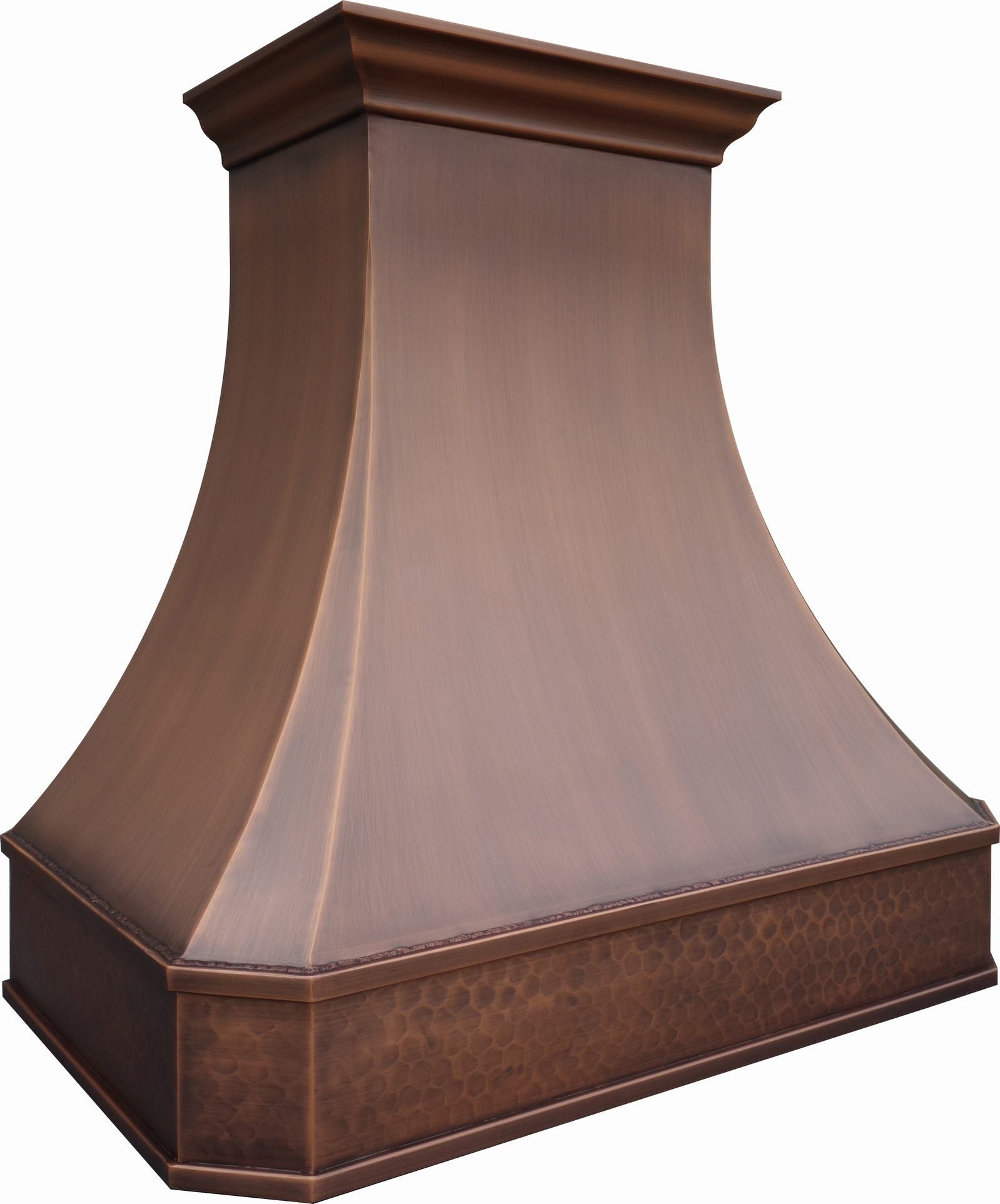 Custom Curved Vintage Copper Kitchen Hood for Sonia — Rangehoodmaster