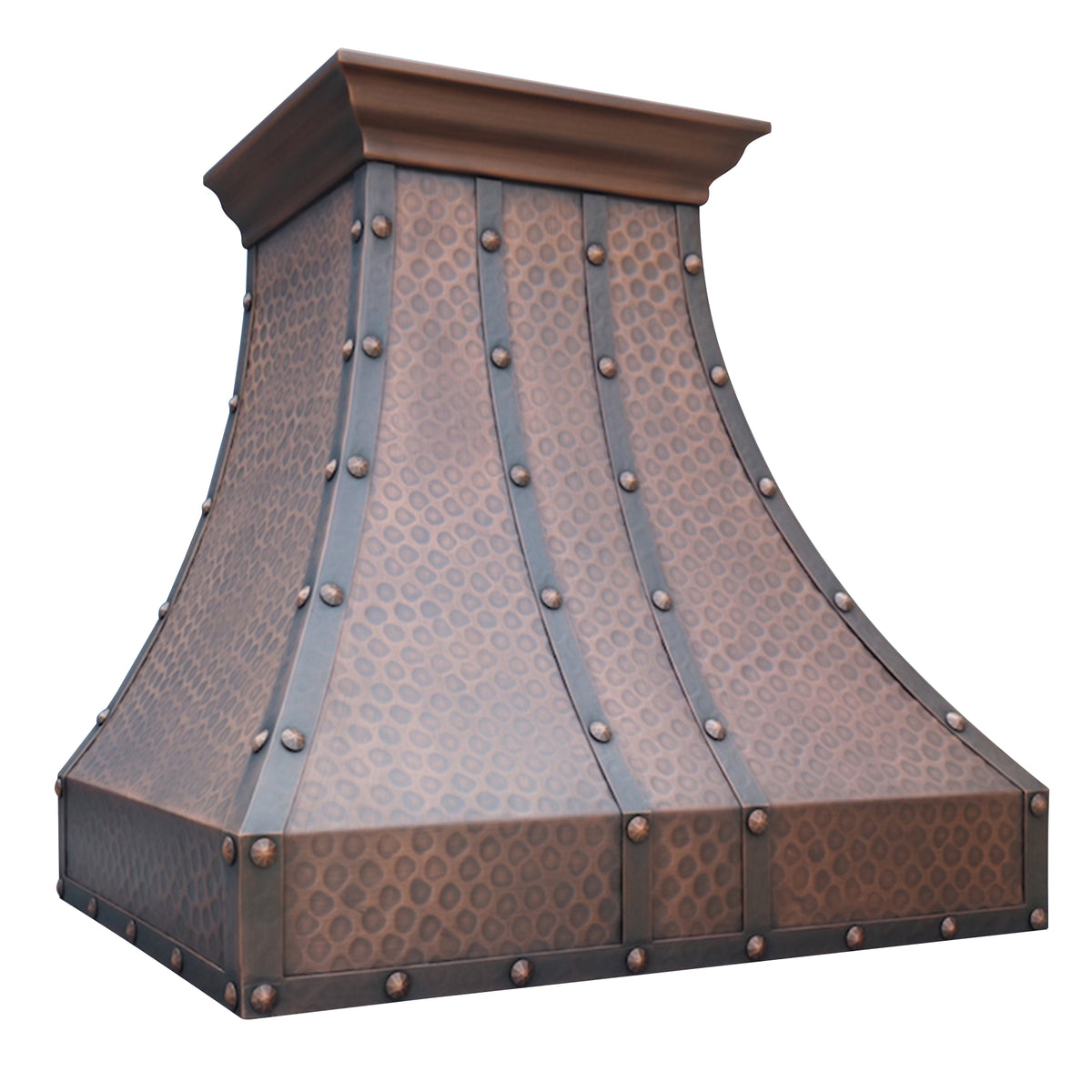 RHM Rustic Curved Copper Range Hood CT-VH06TR-R — Rangehoodmaster