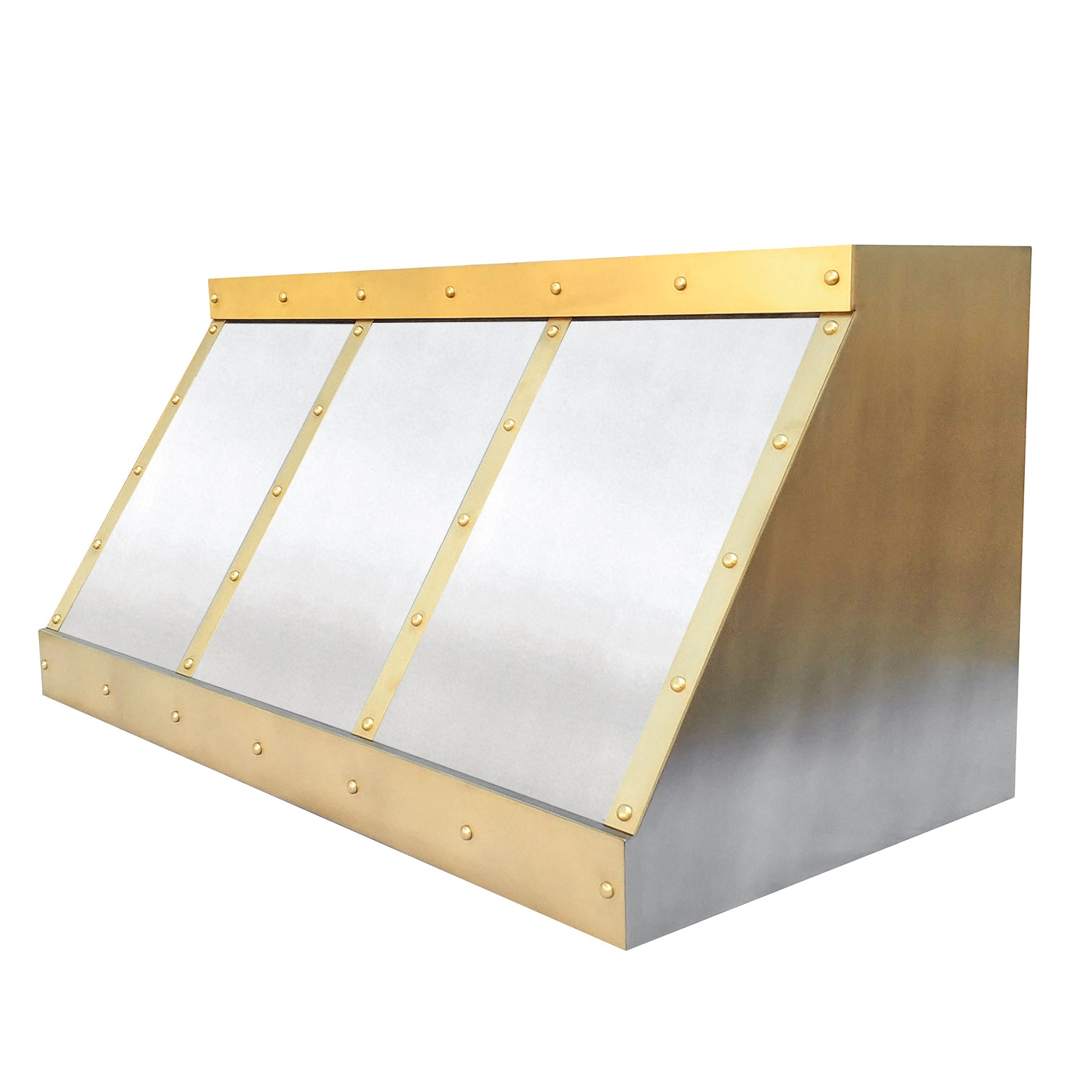 RHM Angled Custom Stainless Steel and Brass Range Hood SH11-4TRR ...