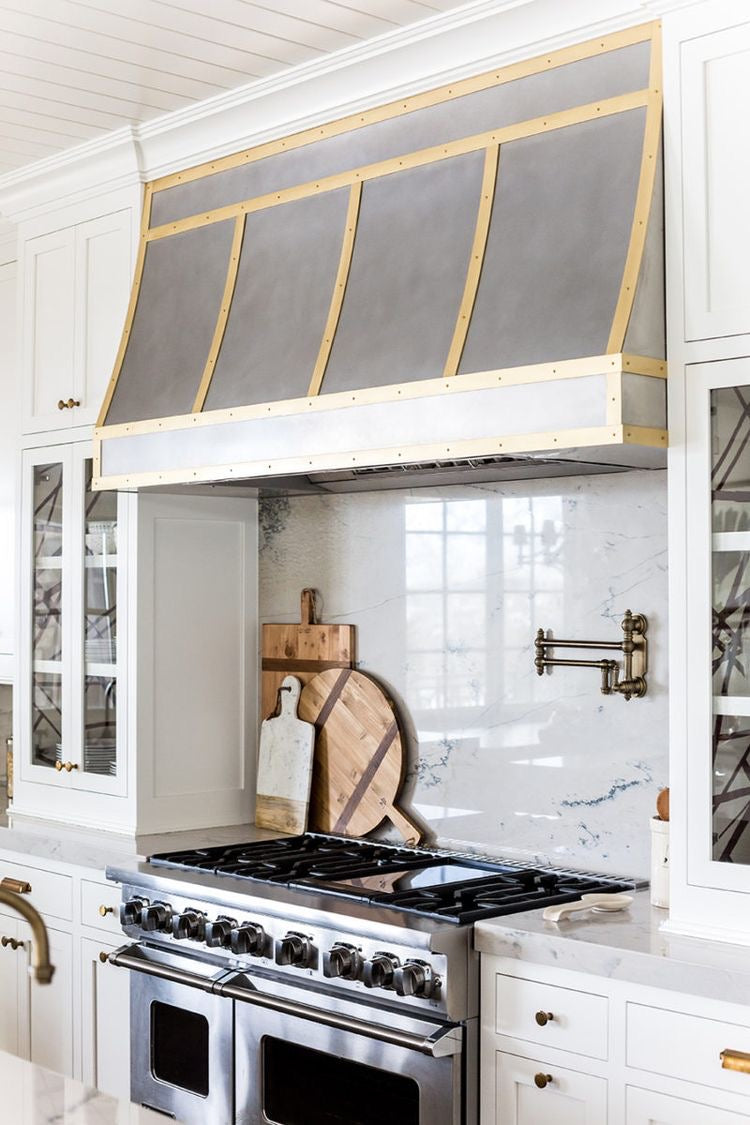Sloped Handcrafted Stainless Steel Custom Range Hoods for Ulrika ...